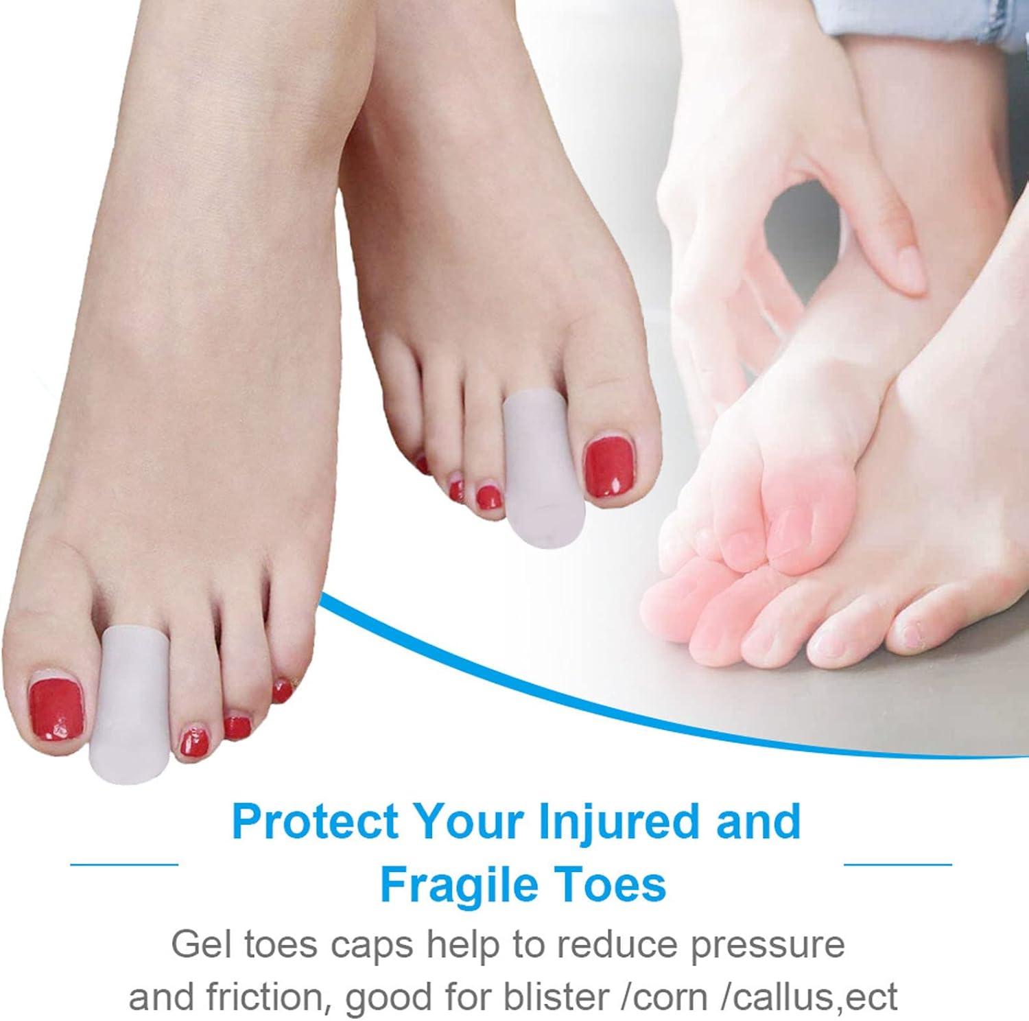 Toe Cap Silicone Protection | Relief for Corns Blisters Ingrown ...