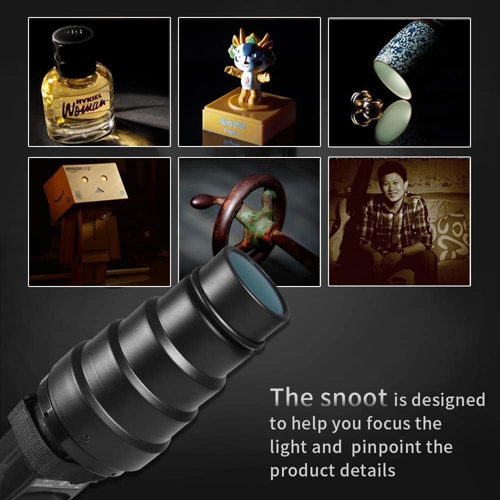 Soonpho Conical Snoot Kit: Aluminum Alloy Snoot with Grid & 5 Color ...