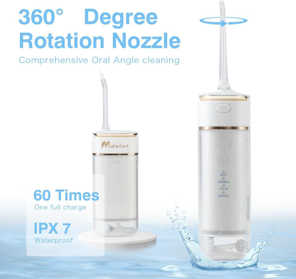 Travel Water Flosser - Portable Oral Irrigator for Braces Kids & Adults ...