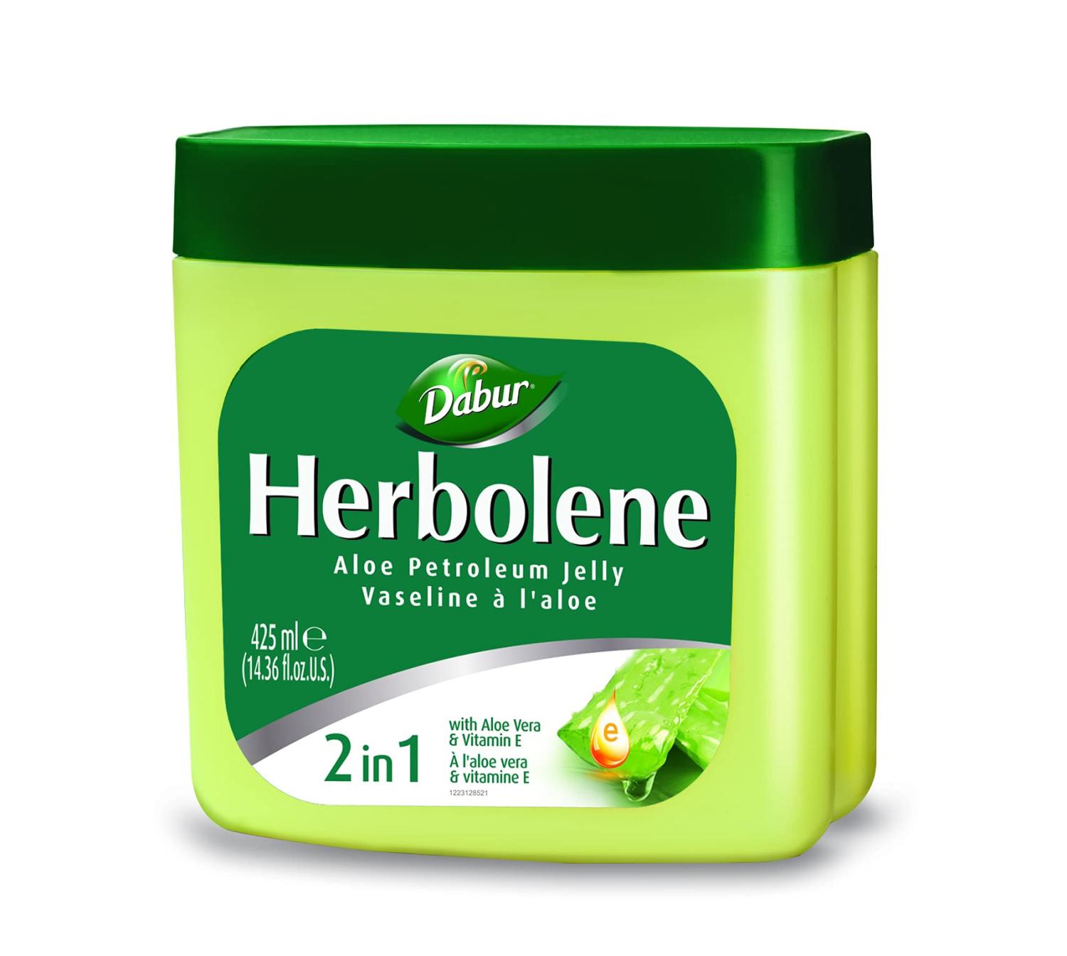 Dabur Herbolene Aloe Petroleum Jelly - 425 ml | Aloe Vera & Vitamin E ...