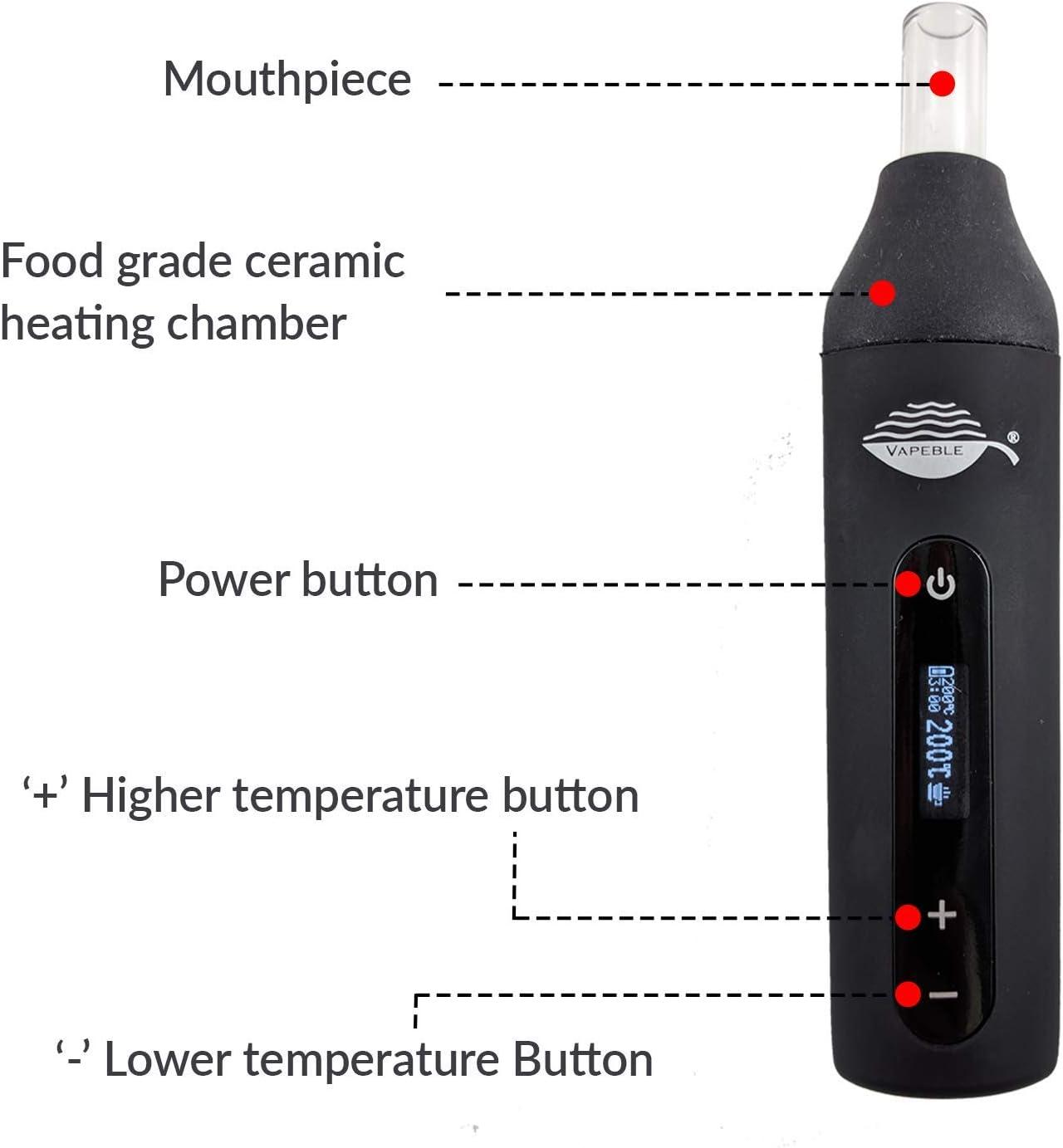 Vaporizer Vapreble Fog - Premium Glass Mouthpiece OLED Display ...