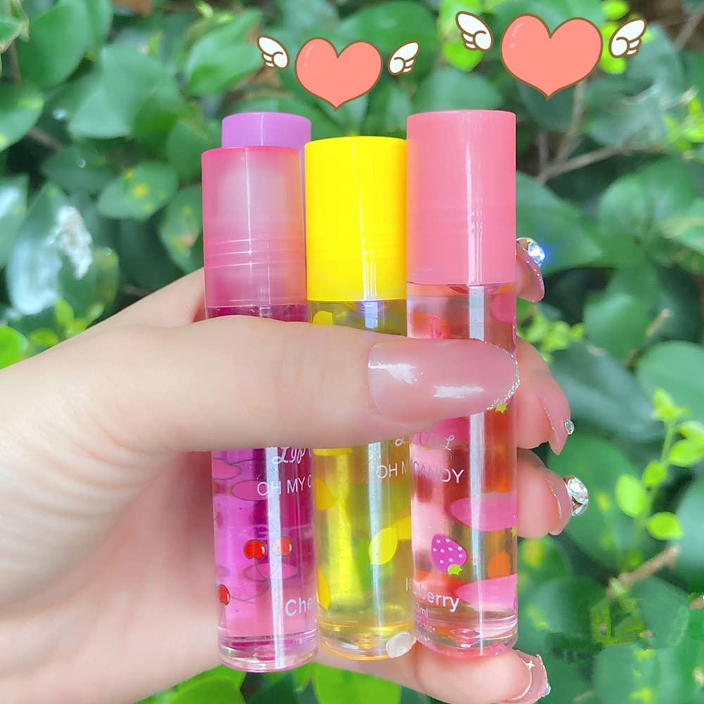 Mrettick Moisturizing Lip Oil Set - 6 Pcs Roll-on Lip Glaze for Fresh ...