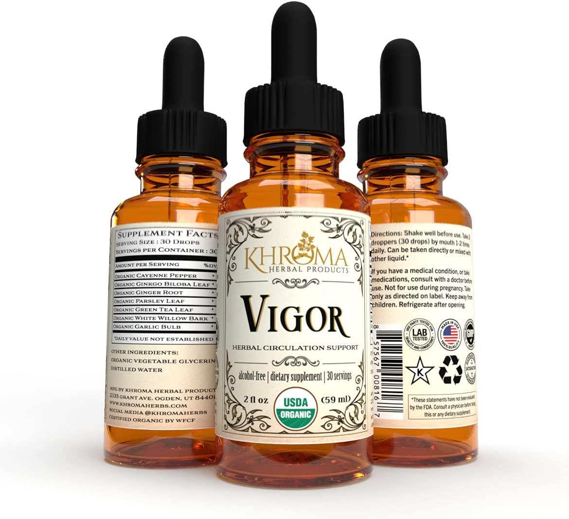Vigor Organic Circulation Complex - Powerful Circulatory Support - 2 oz ...