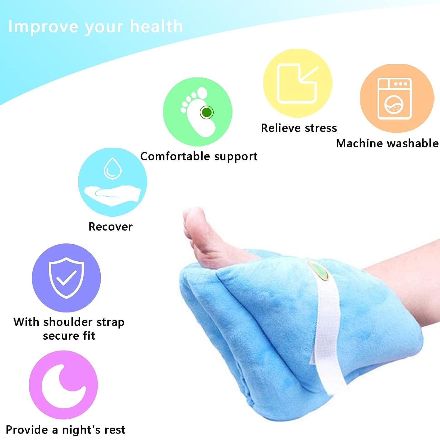 LEEKOUS Heel Pillow Protector - Adjustable Ankle Support for Foot ...