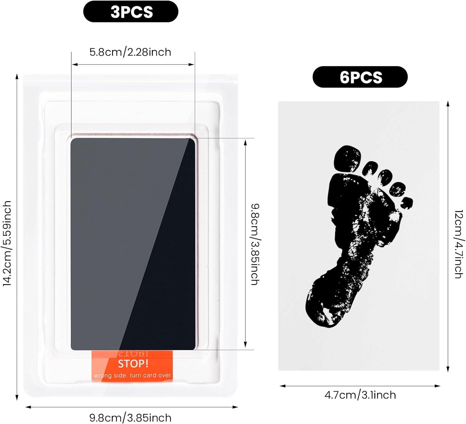 Baby Hand and Footprint Kit Pet Paw Print Kit with 3 Ink Pads and 6 ...