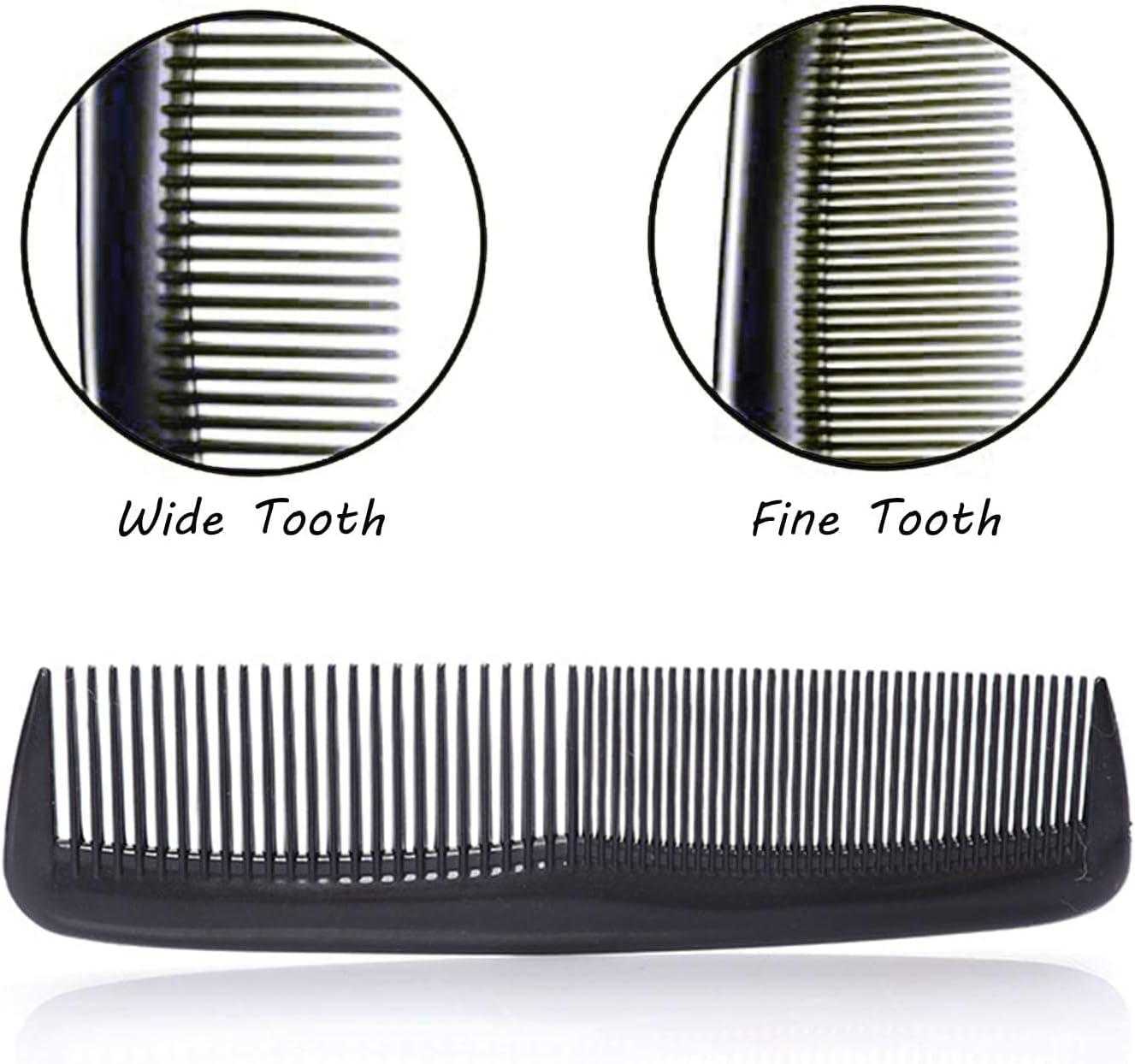 12 PCS Colorful Plastic Hair Combs Set - Fine Dressing Styling Combs ...