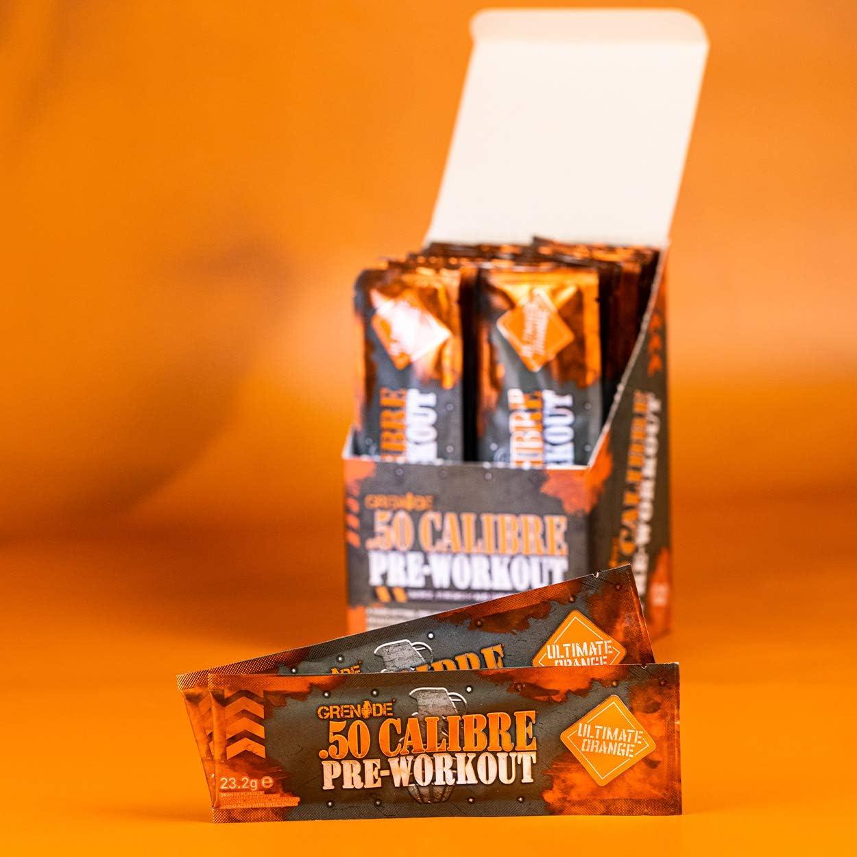 Grenade 50 Calibre Pre-Workout Ultimate Orange Sachets - 50 Servings ...