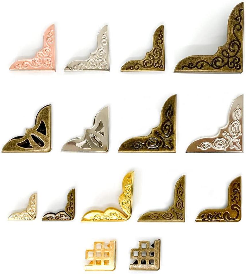 120Pcs Vintage Metal Book Corner Protector Iron Guard Edge Cover Book ...