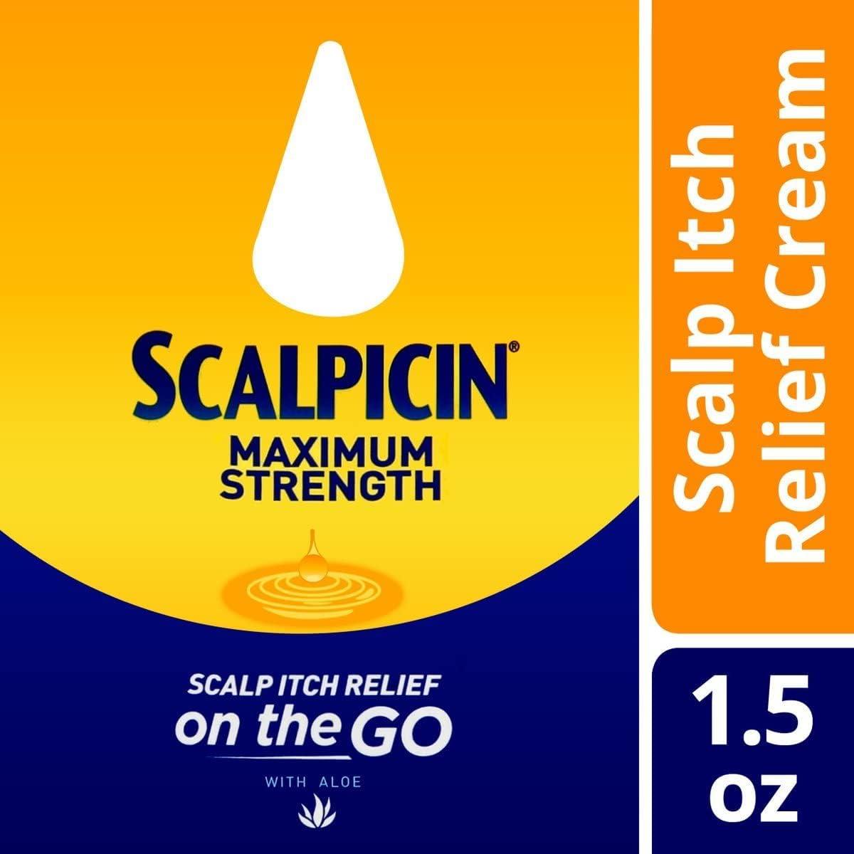 Scalpicin Max Strength Scalp Itch Treatment - 1.5 oz (Pack of 2) | Fast ...