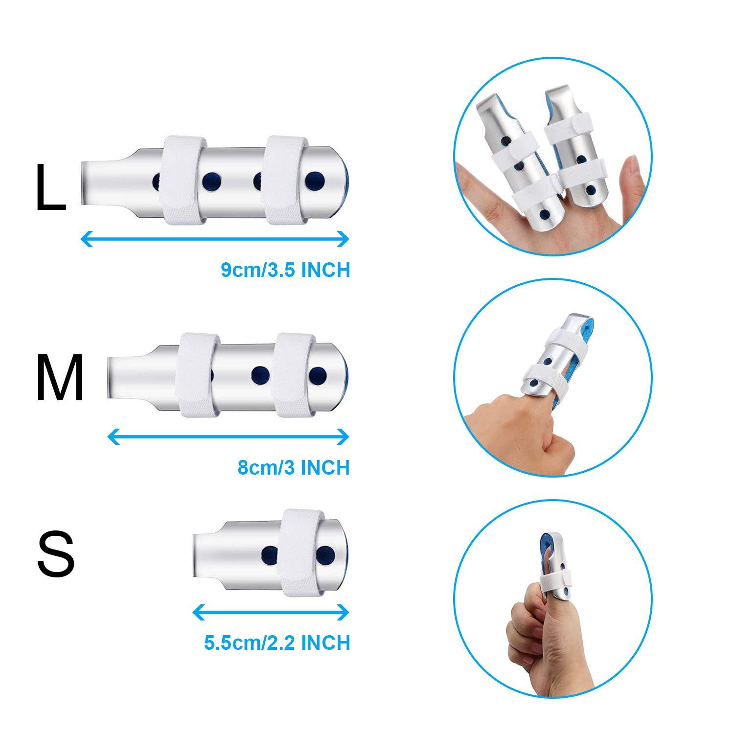 Topbine 6-Piece Adjustable Finger Protection Set for Injury - Index ...