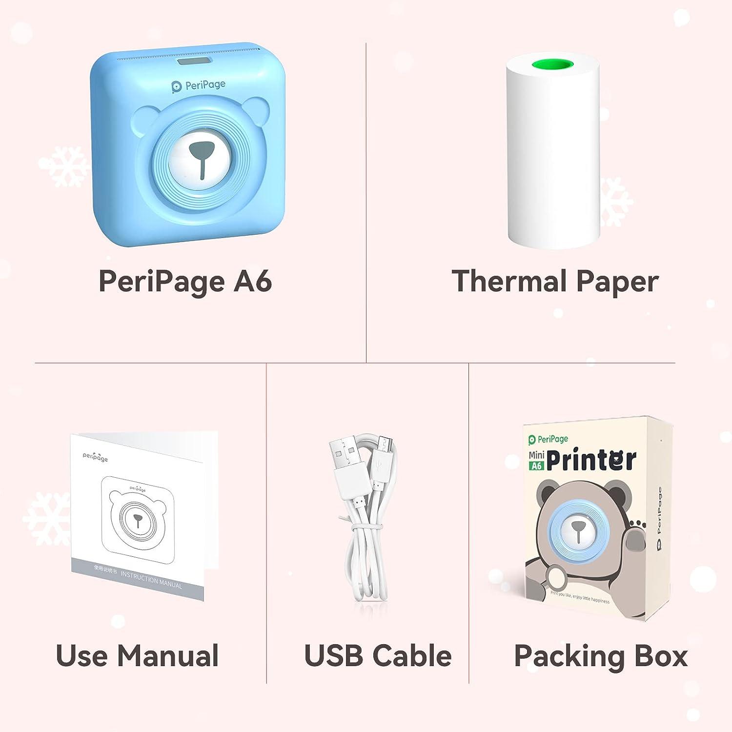 PeriPage A6 Mini Bluetooth Portable Thermal Printer - White | Buy Now with Express International ...