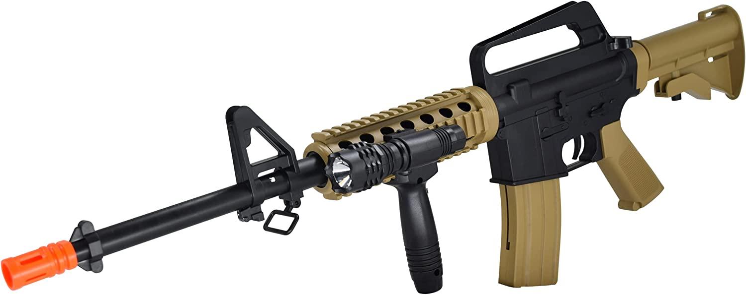 COLT RIS Spring Airsoft Rifle and Pistol On-Duty Kit in Tan - Soft Air