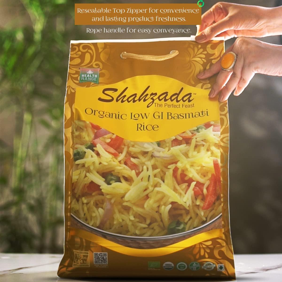 Shahzada Diabetic Friendly Basmati Rice 10 lbs | Low G.I. Index | USDA ...