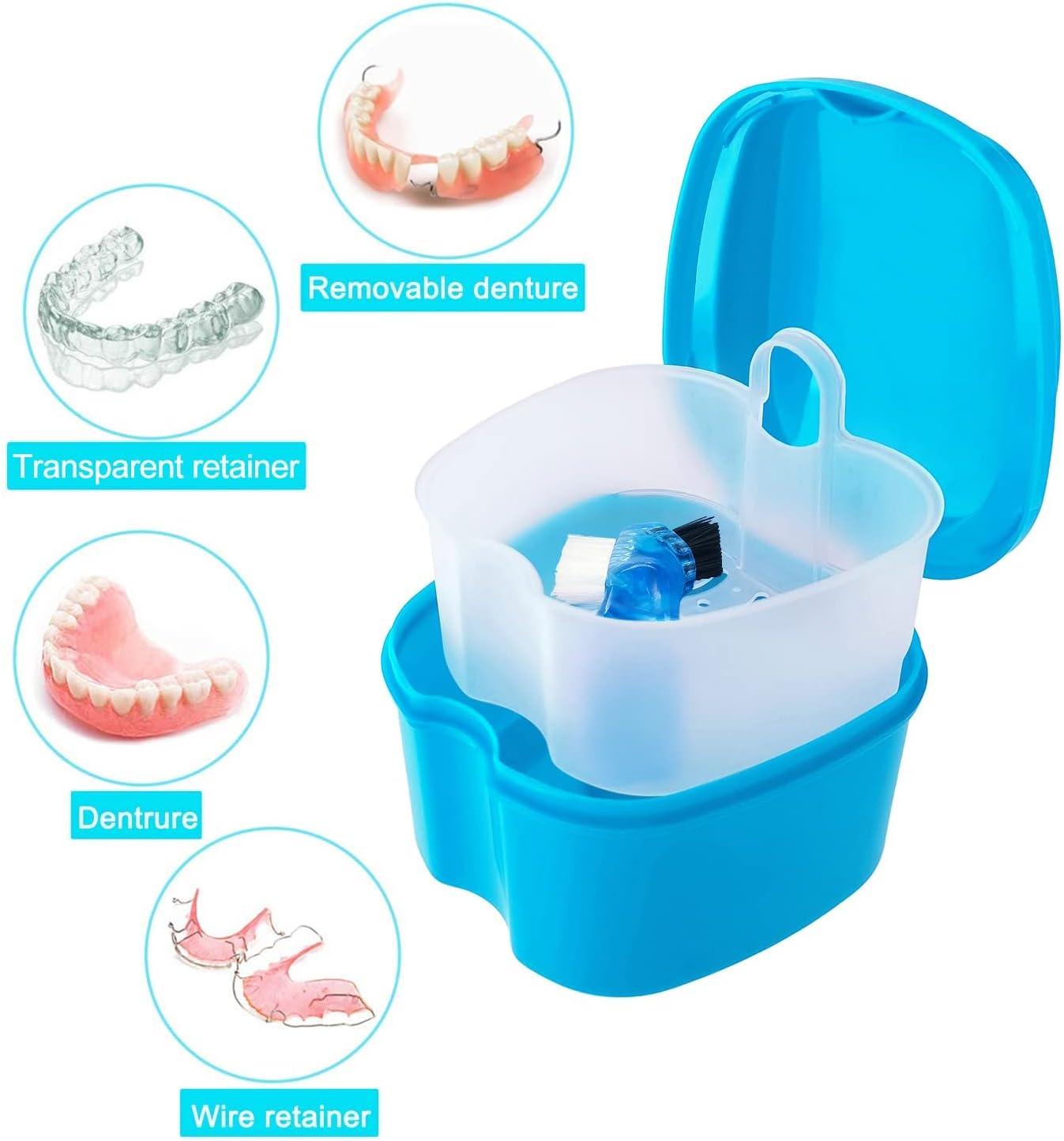 Keedolla 2 Pack Cute Denture Cups Denture Bath Container for Soaking ...