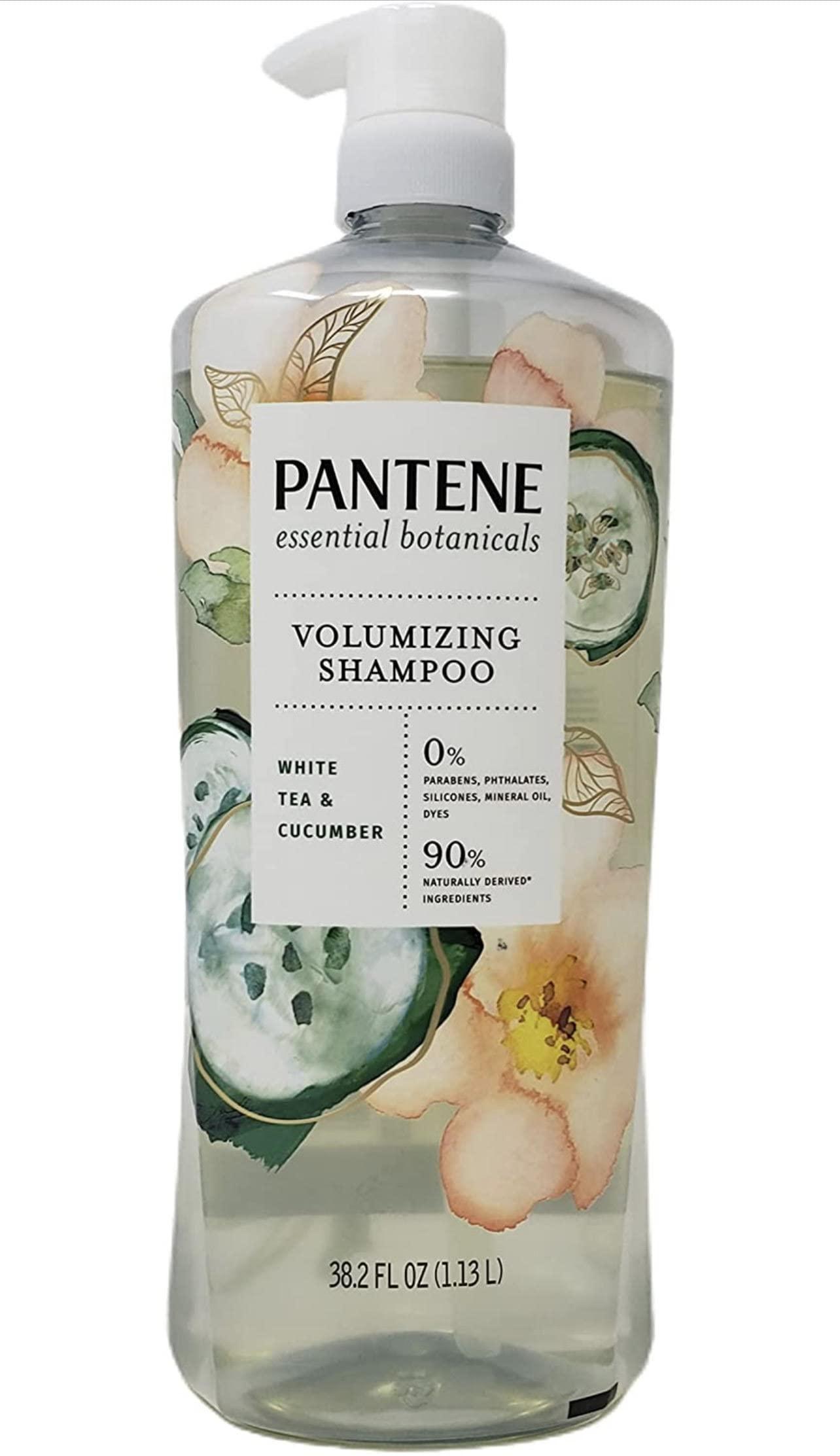 Pantene Essential Botanicals Volumizing Shampoo - White Tea & Cucumber ...