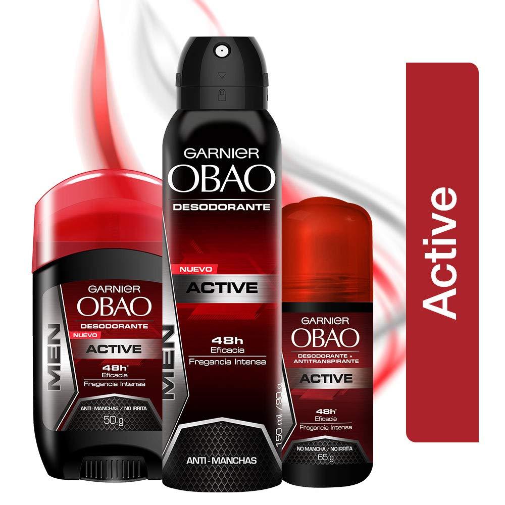 Obao Mens Active Deodorant Spray 150ml - Men's Aerosol Deodorant for ...