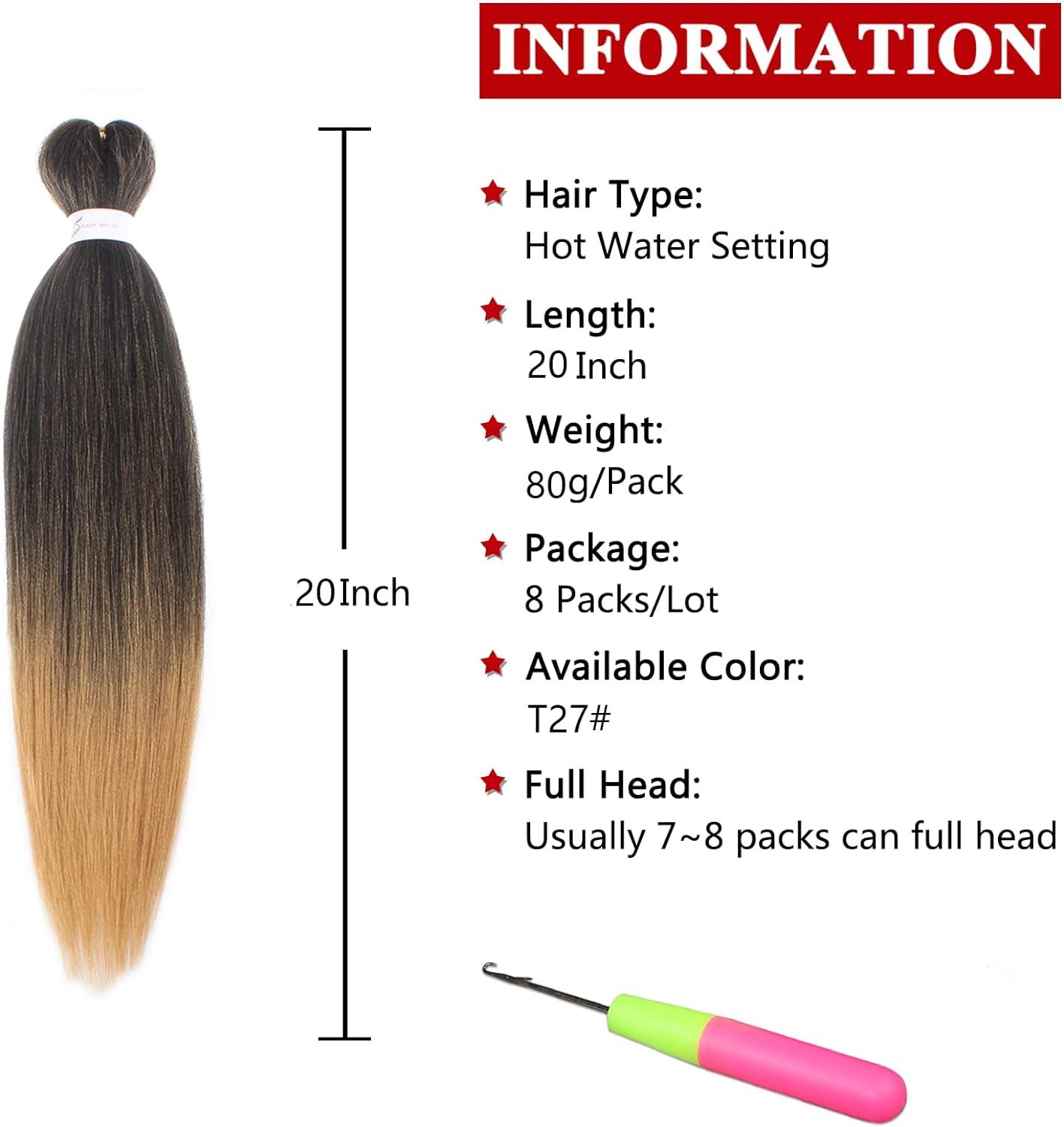 Xtrend EZ Braids 8Packs Pre-Stretched Easy Braiding Hair Extensions for ...