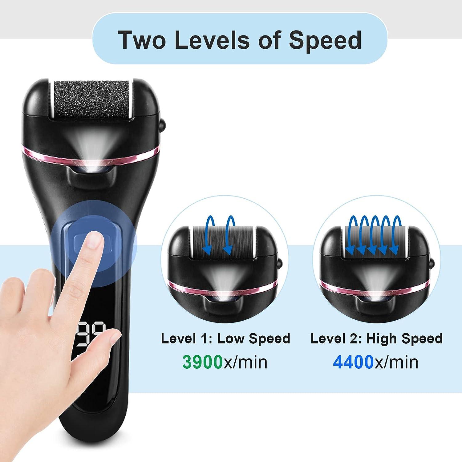 Professional Electric Foot File Set for Smooth & Soft Feet - 3 Roller ...