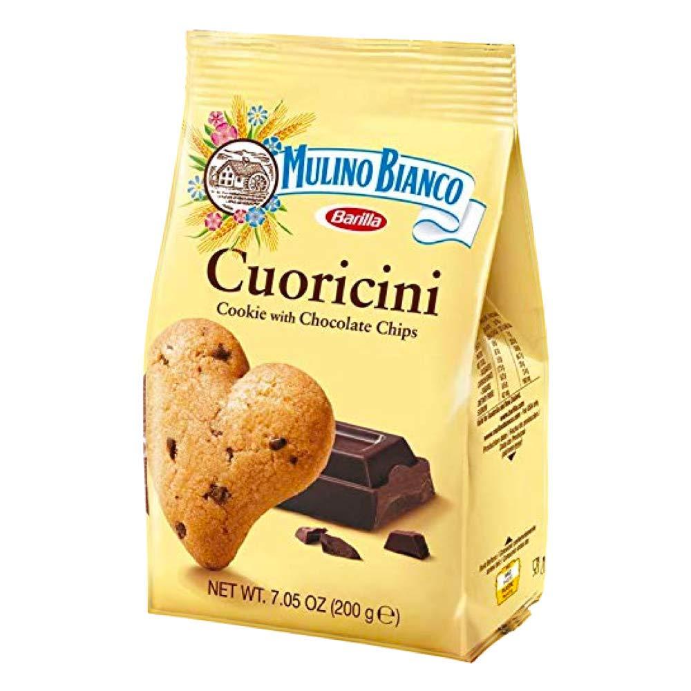 Mulino Bianco Cuoricini Shortbread Heart Cookies with Chocolate Chips ...