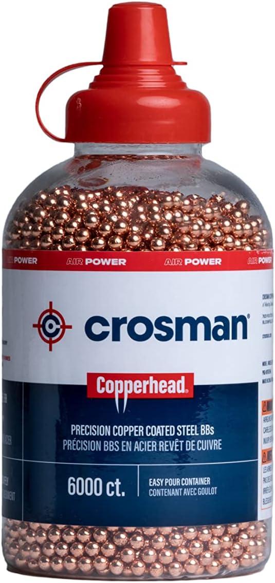 Crosman Copperhead 4.5mm Copper Coated BBs - 6000 Count EZ-Pour Bottle ...