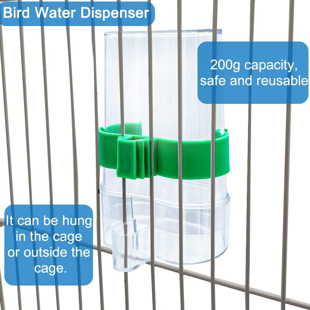 Hamiledyi No Mess Bird Feeder & Drinker Set - Automatic Parrot Feeder ...