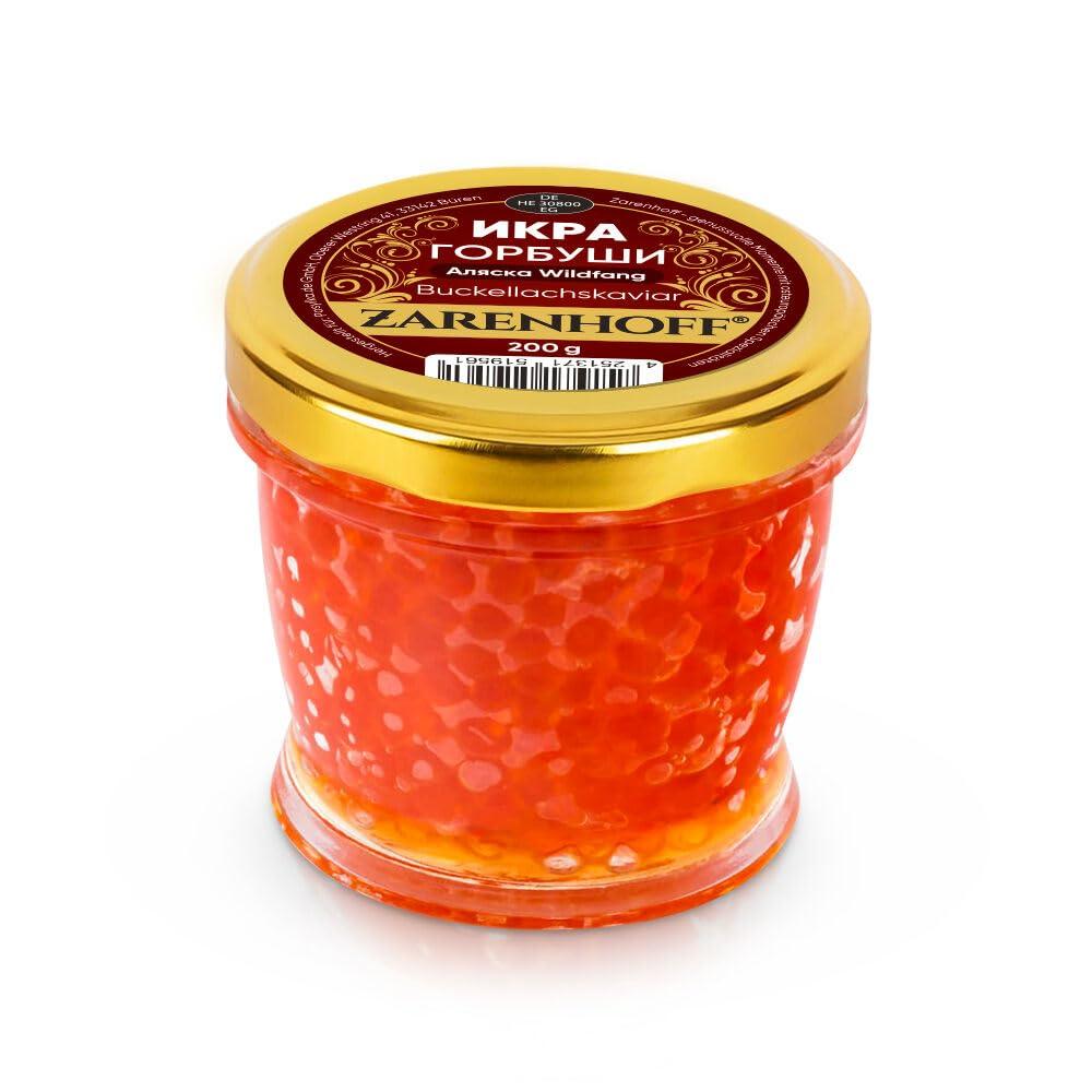 Premium Humpback Salmon Caviar (Gorbusha) 200g Jar - Authentic Red Ikra ...