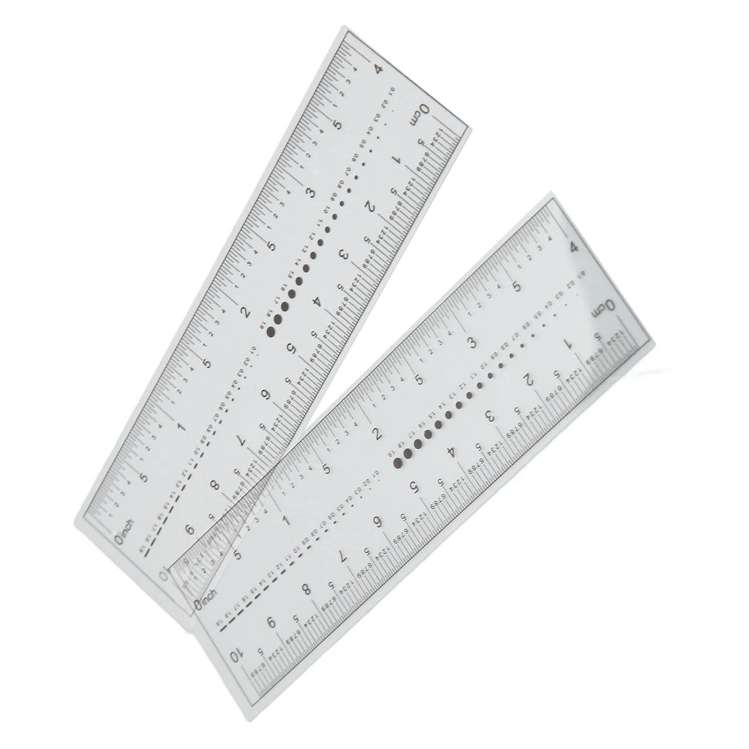 Nail Measuring Ruler Set | 10-Piece Ultra-Thin Transparent Tool for ...