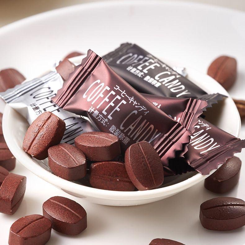 3 flavors of coffee candy Chewing coffee candy Nut Snacks Coffee ...