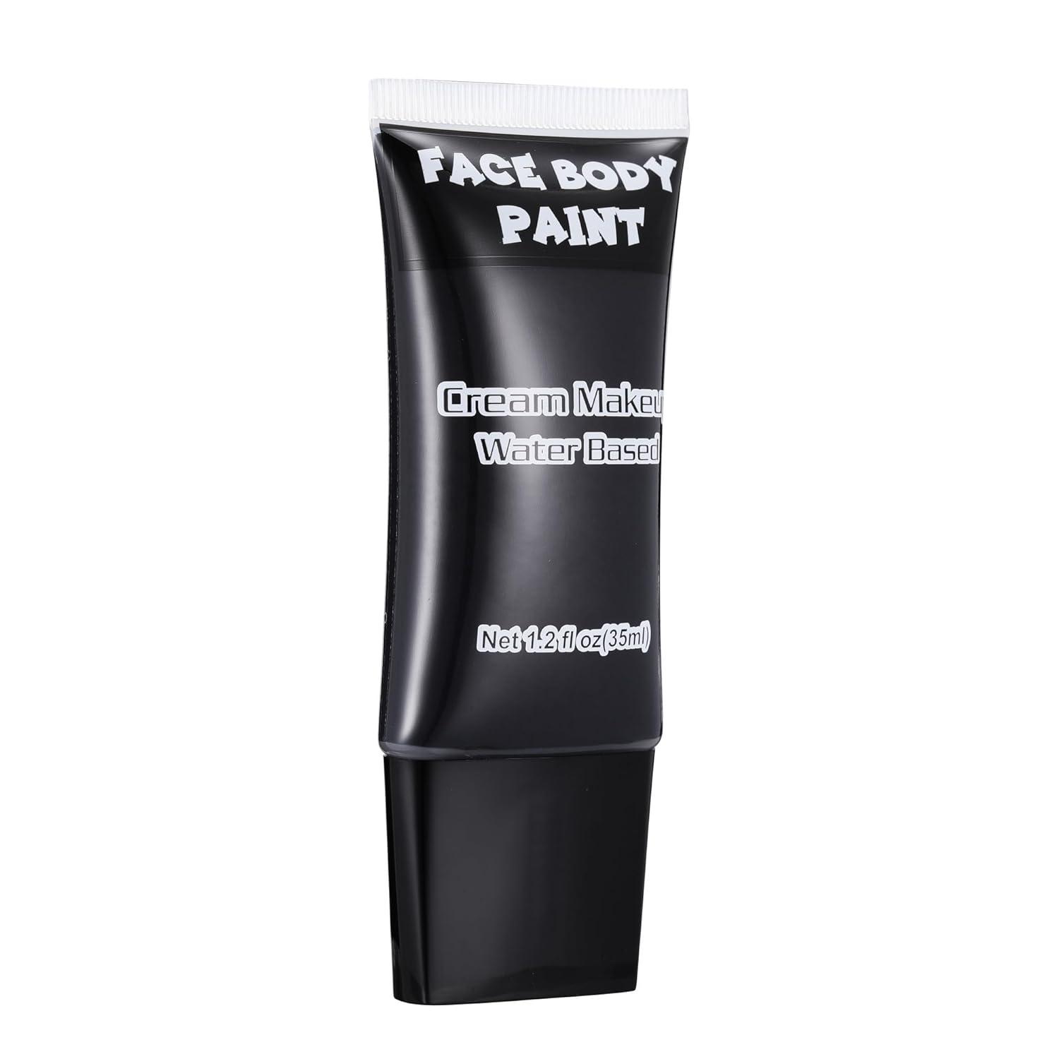 CCbeauty Black Face Paint - Professional Cream Makeup Kit for Halloween ...
