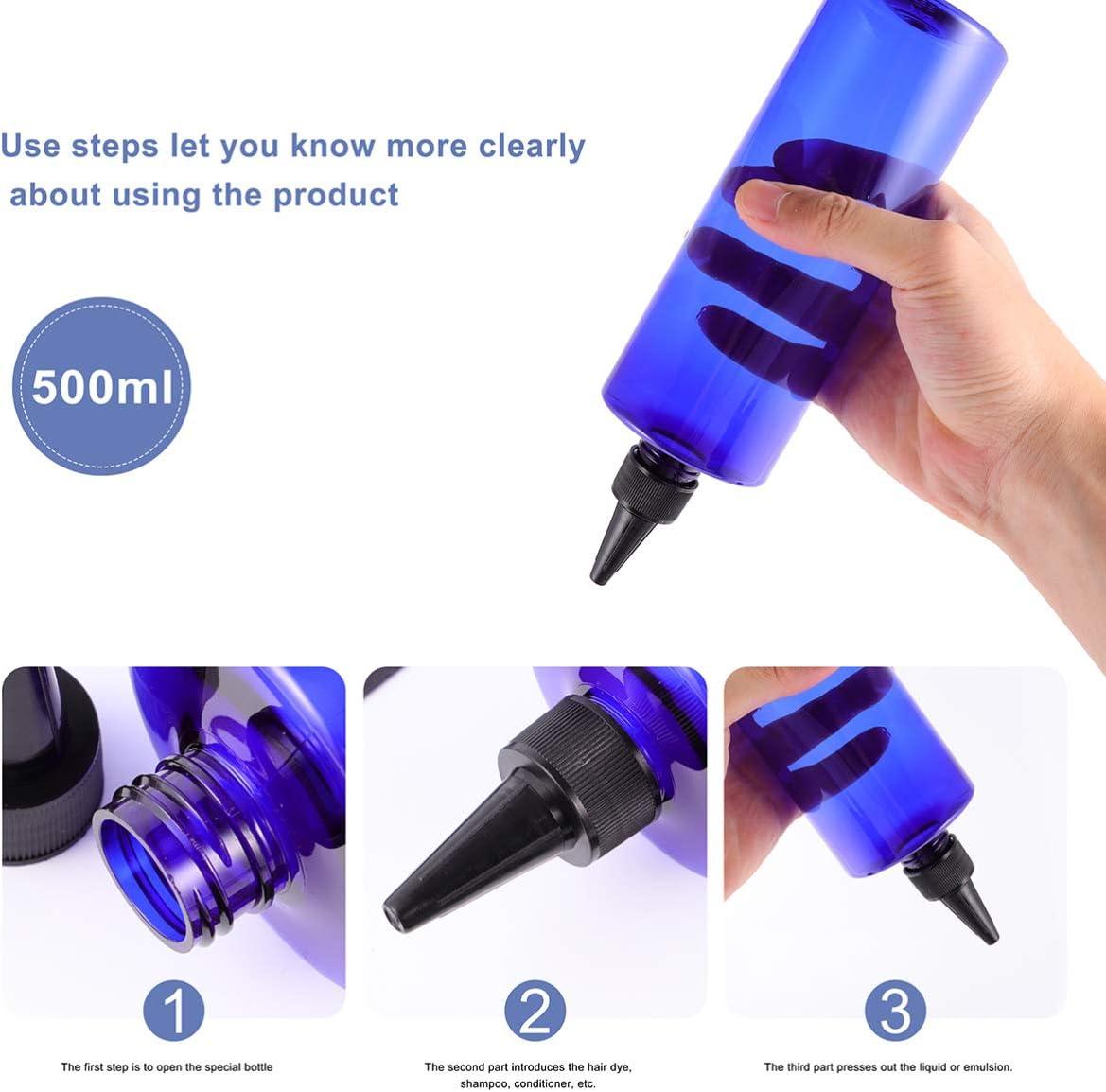 Lurrose 4pcs 500ml Hair Color Bottle Applicator Hair Squeeze Bottles ...