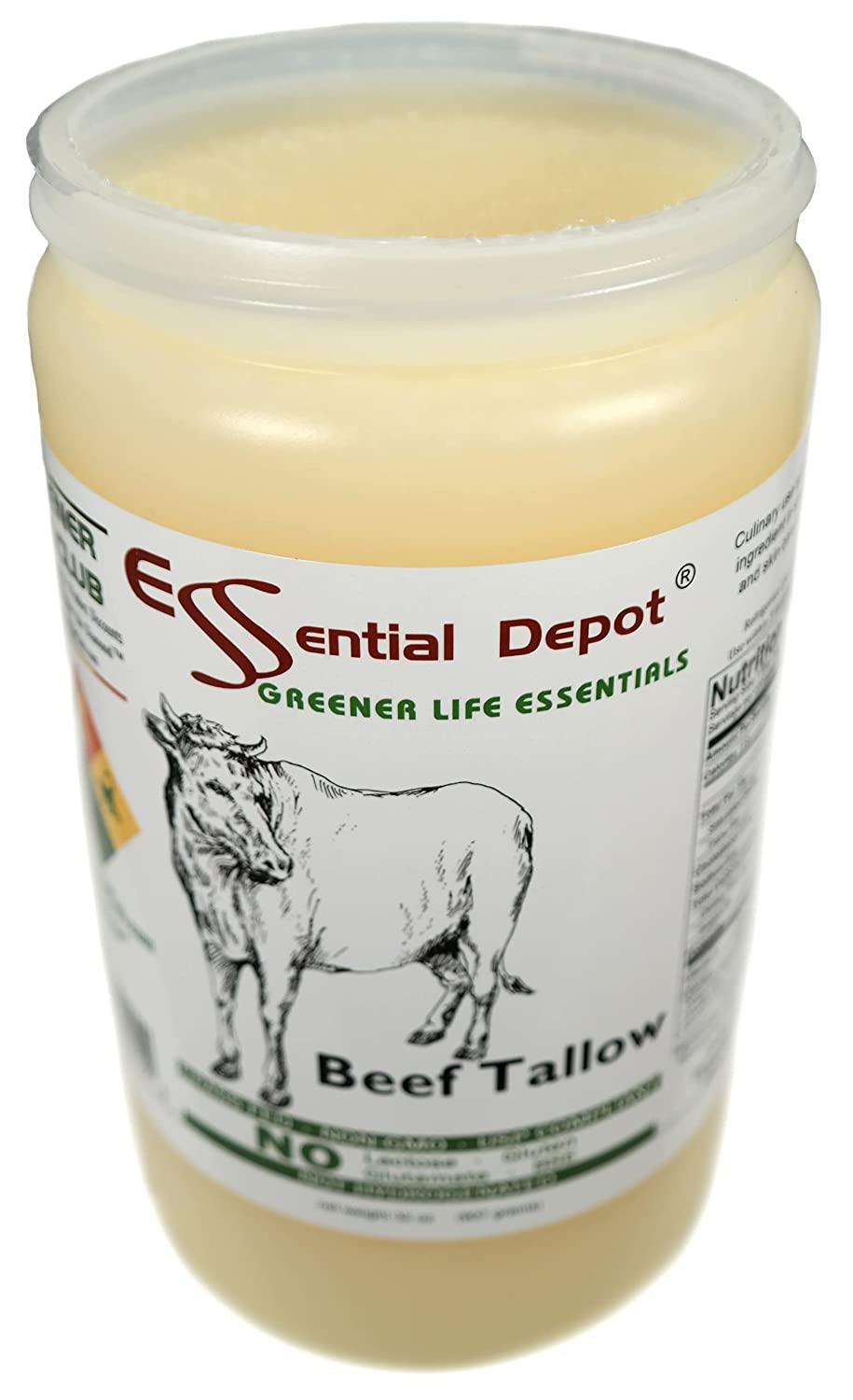 Beef Tallow - 1 Quart (32 oz nt wt) - GRASS FED - Non-GMO - Not ...