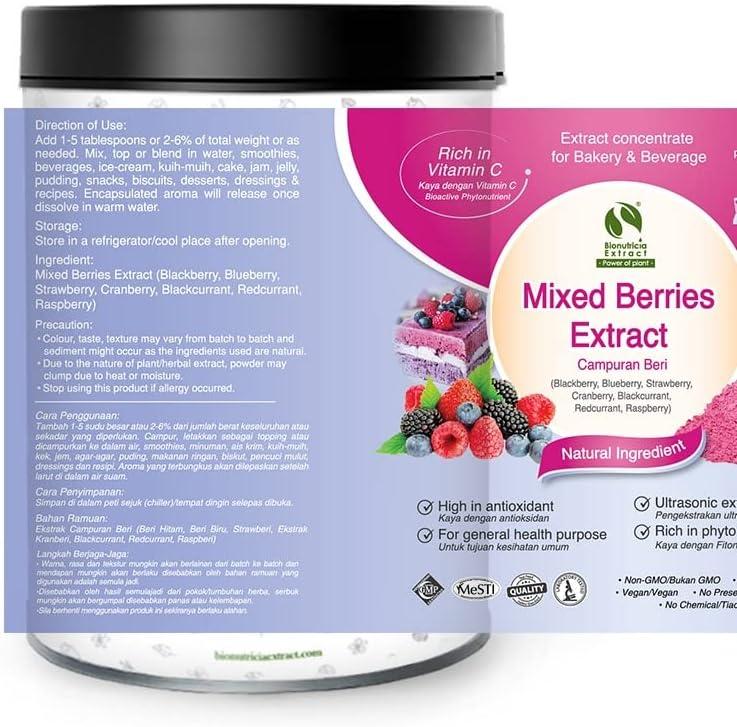 9x 7 Berries Mixed Powder 100g Nutrient Blend High Antioxidant Protects ...
