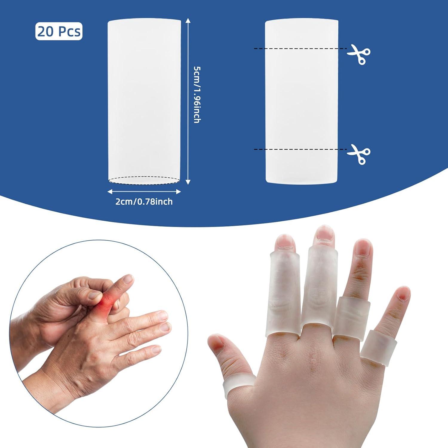 20 Silicone Finger Covers - Relief for Arthritic Pain Trigger Finger ...