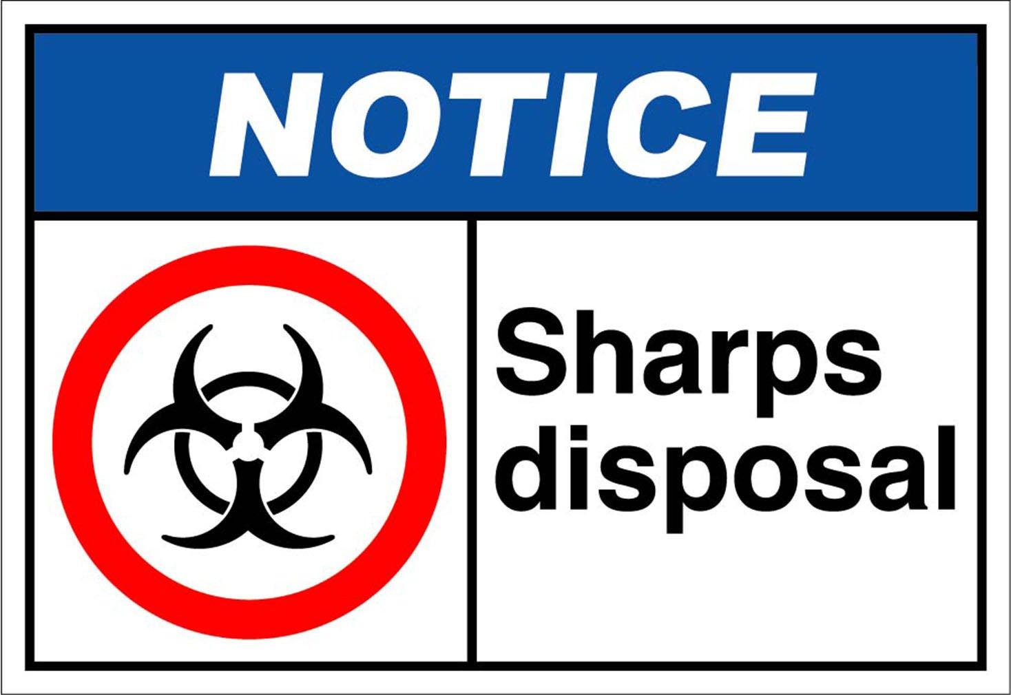 Sharps Disposal2 Notice OSHA / ANSI LABEL DECAL STICKER 8 | Buy Now ...