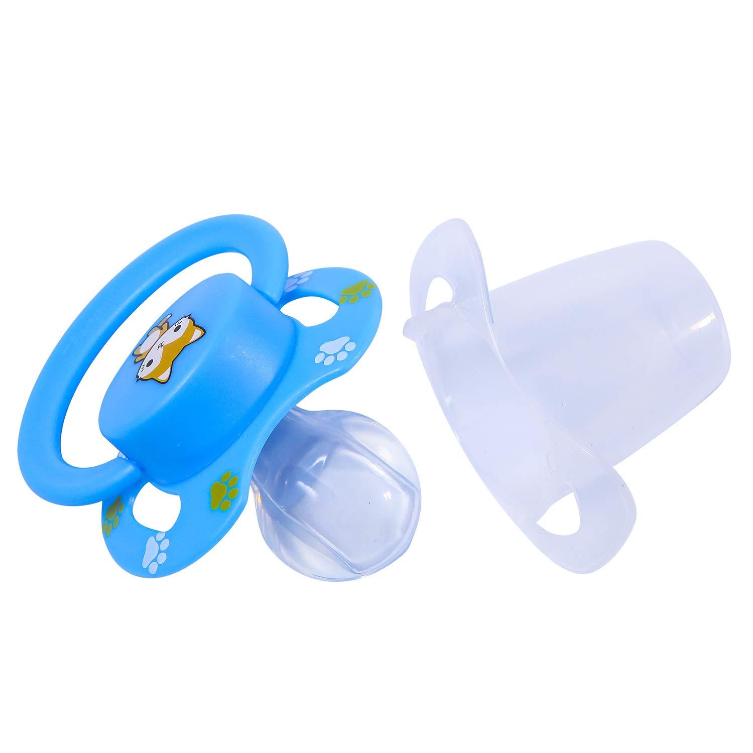 LittleForBig Adult Size Pacifier Set - Large Shield Pink Teddy Bear ...