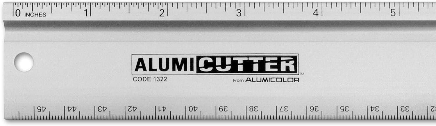 Alumicolor AlumiCutter 18IN Silver - Aluminum Straight Edge for Office ...
