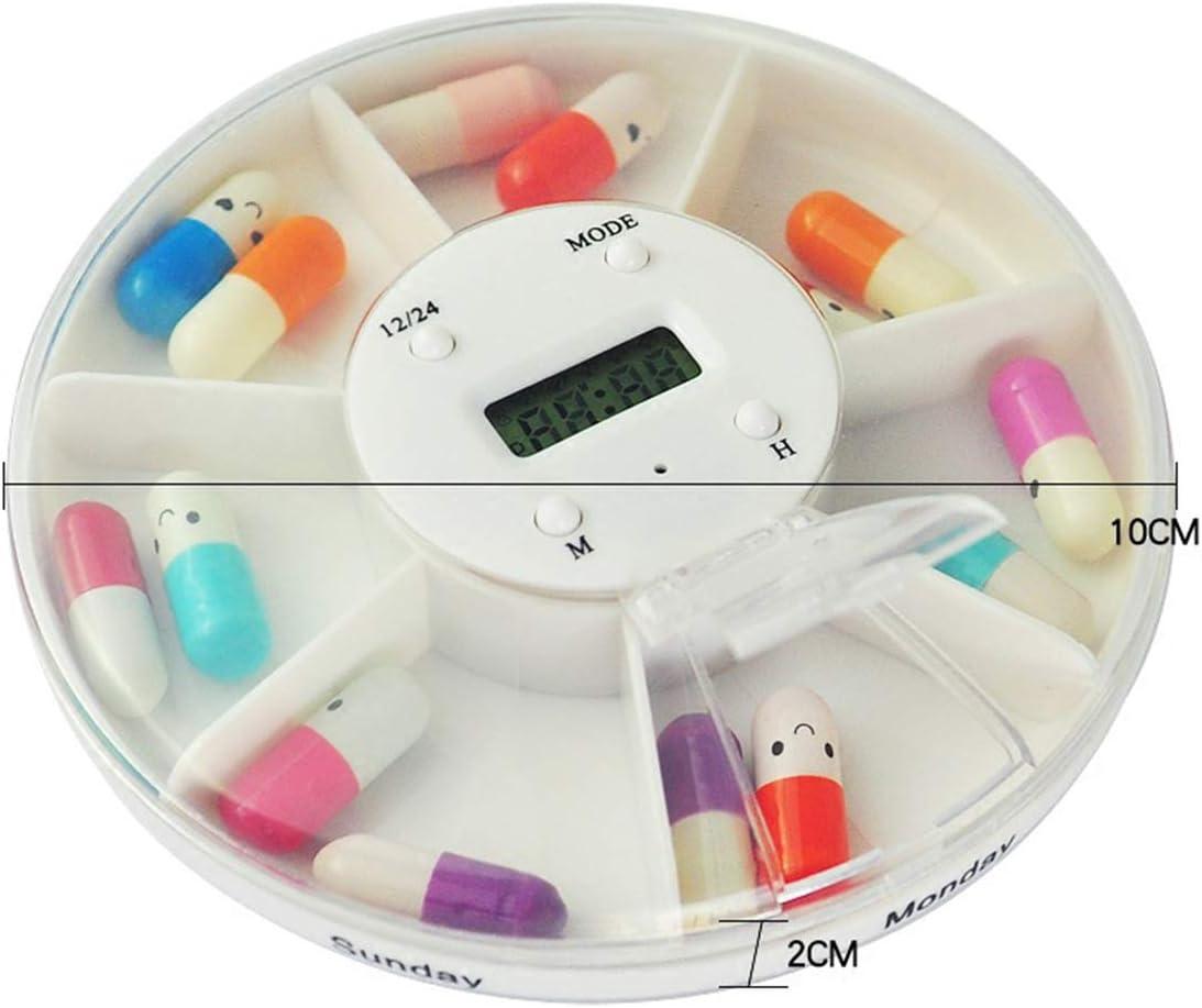 Songlela Electronic Pill Box Timer with 5 Timer Reminder Alarm and 7 ...