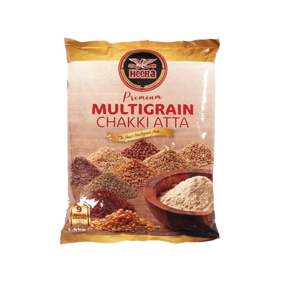 veenas Heera Multigrain Chakki atta 10 kg | Nutritious and Healthy | 100% Pure and Natural ...