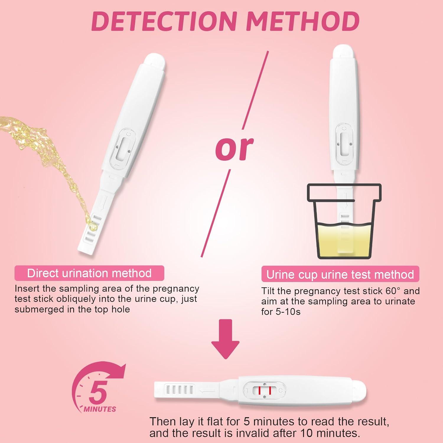 5 Pieces Rose Red Pregnancy Test - Early Detection Quick & Reliable ...