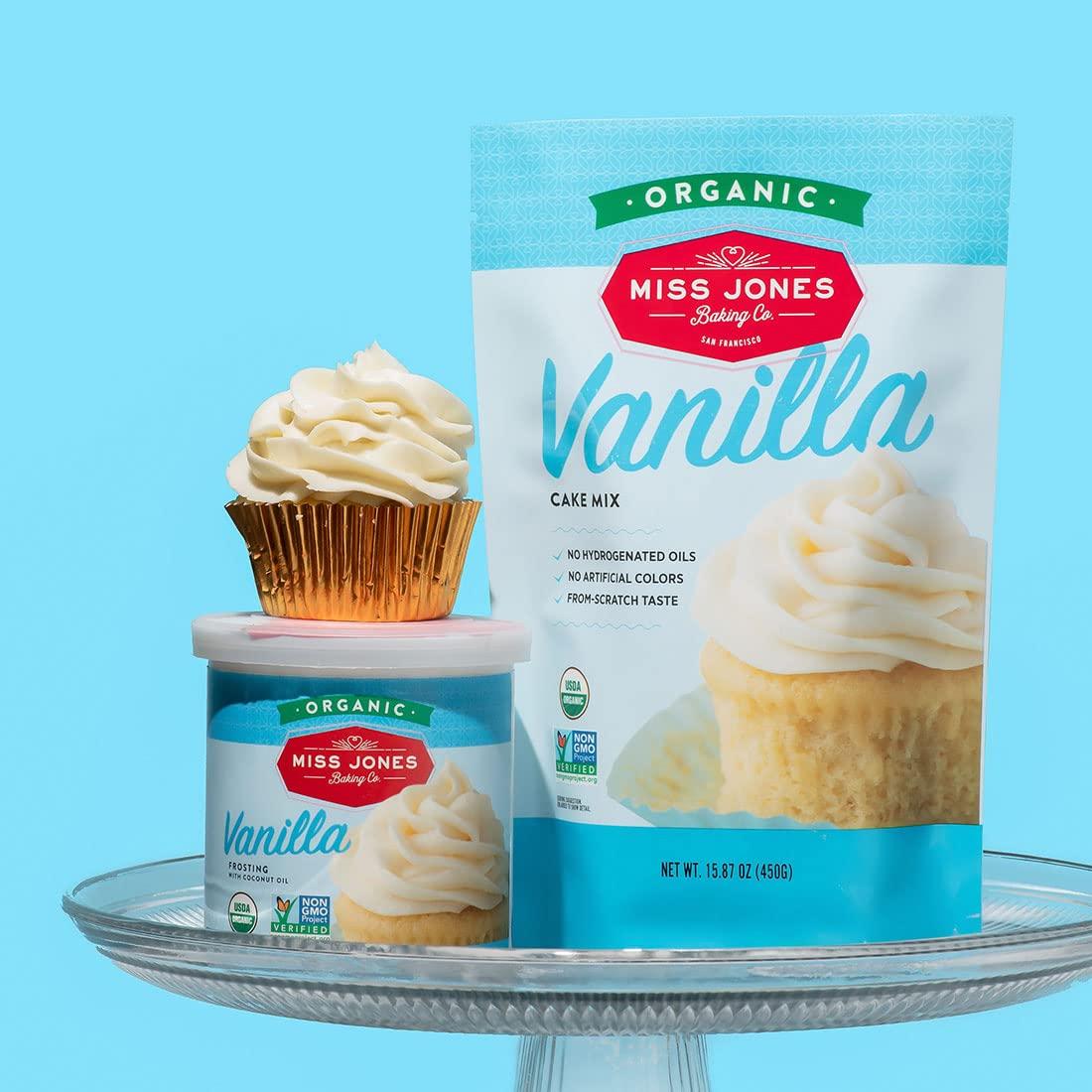 Miss Jones Organic Vegan Buttercream Frosting - Vanilla, 11.29 oz (Pack ...