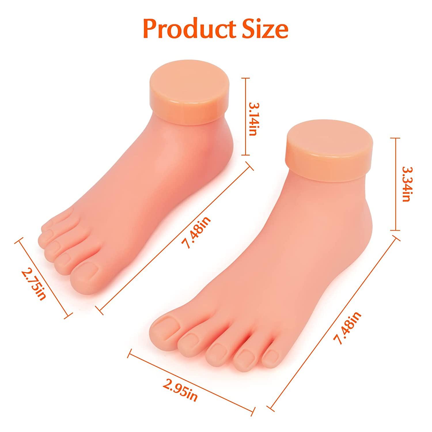 Flexible Soft Silicone Practice Fake Foot Model - Nail Art Training ...