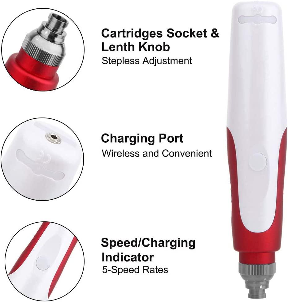 IPM Microneedling Derma Pen Kit with 36-Pin Needles - Wireless Electric ...