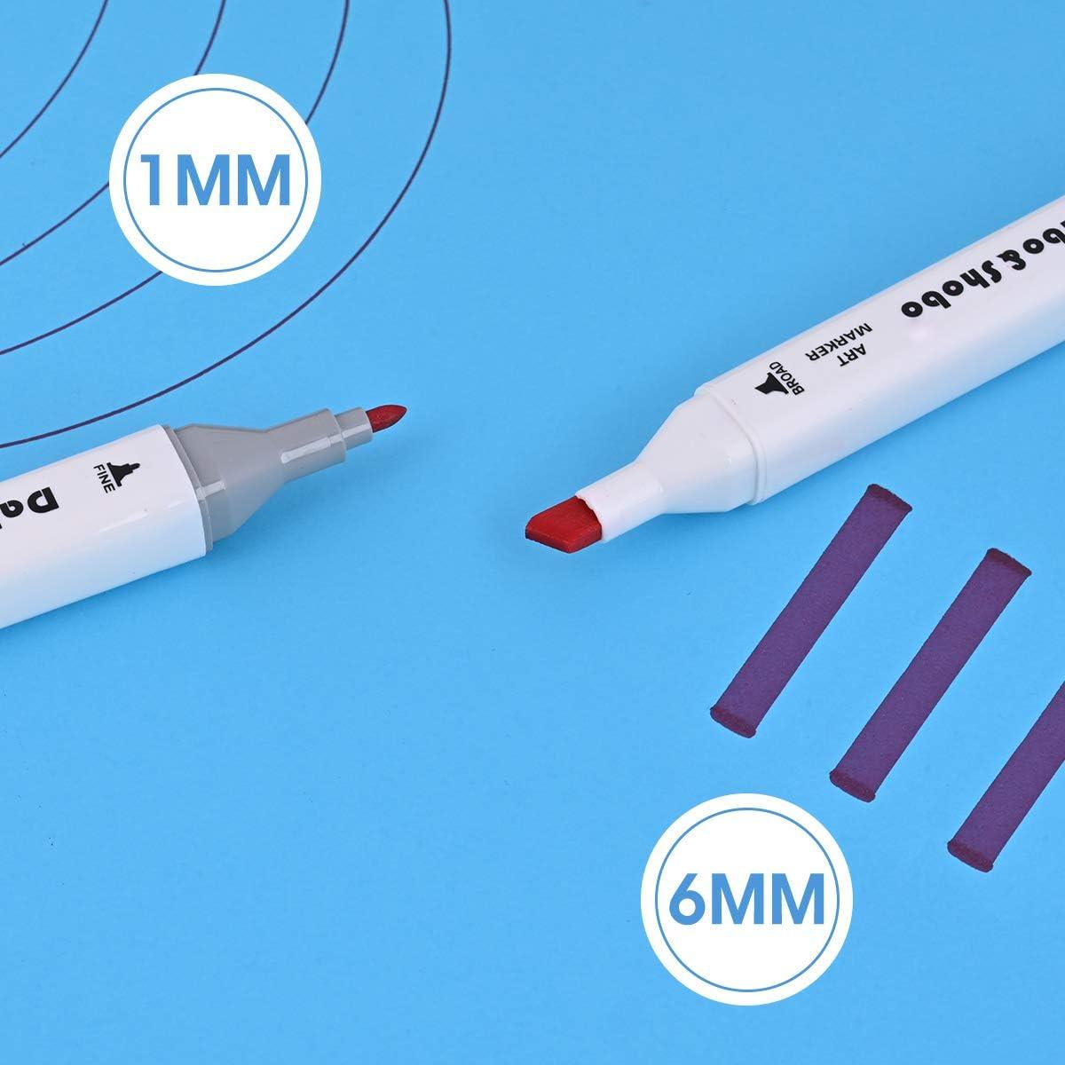 Dabo&Shobo 60 Colors Alcohol Markers - Dual Tip Art Markers for Kids ...