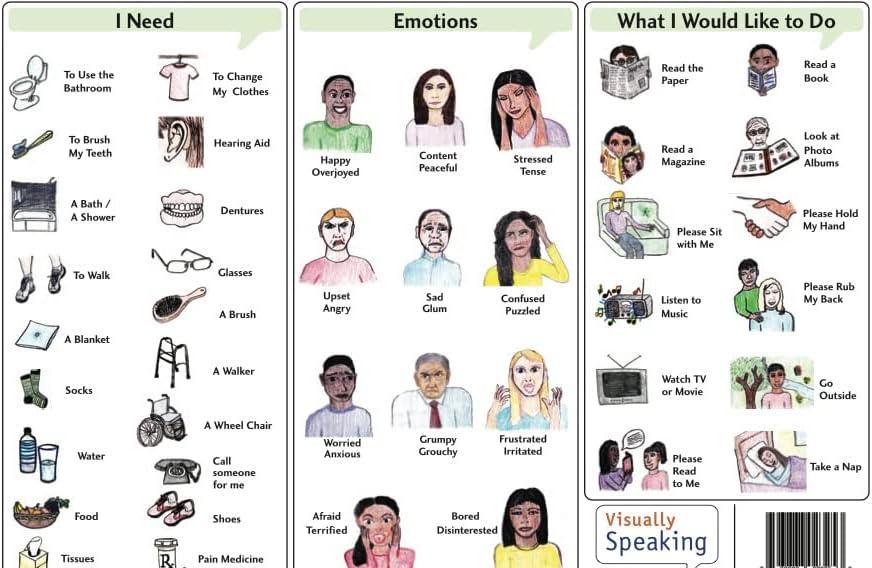 Visually Speaking - EXTRA LARGE (13 x 19) Laminated Communication Board ...
