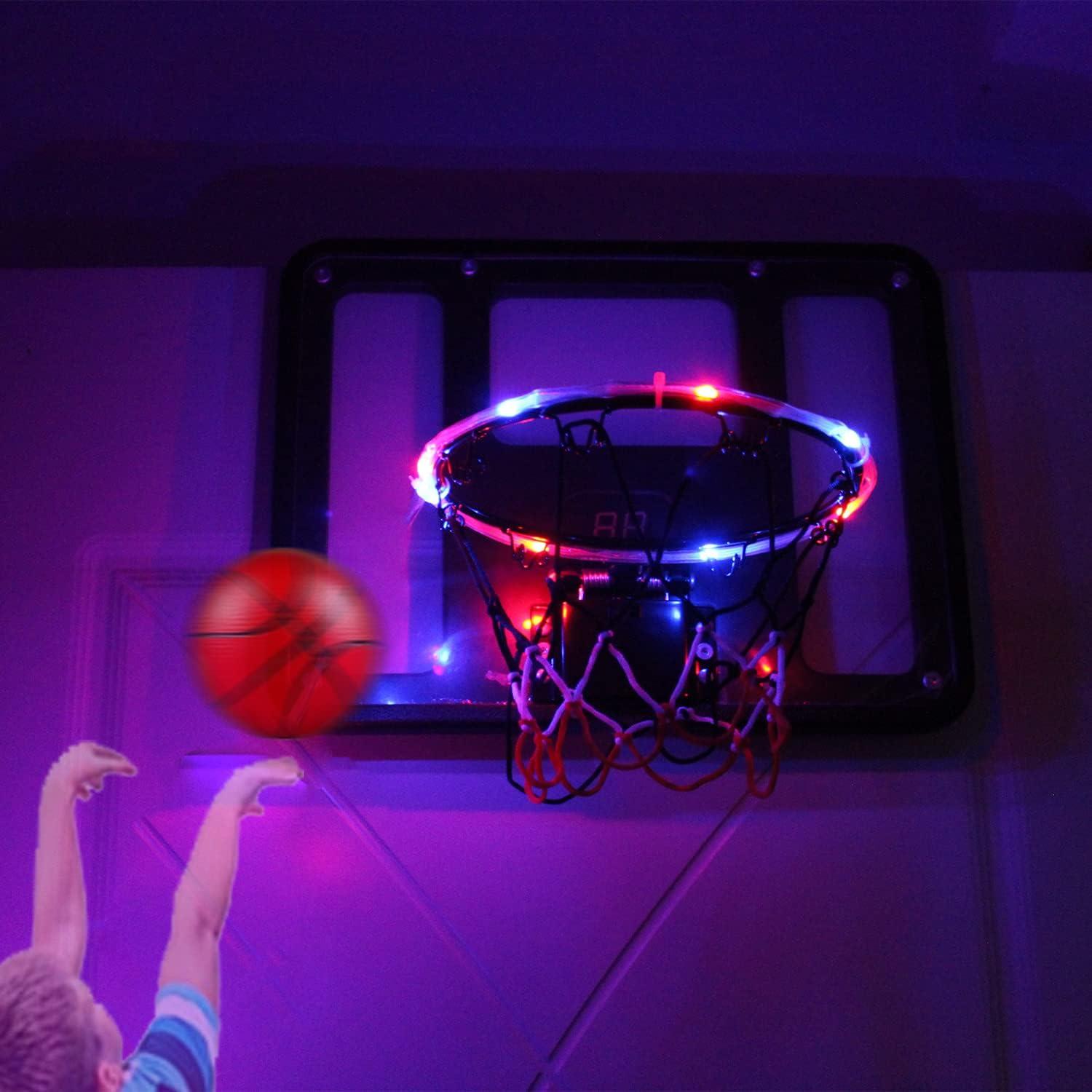 Remote Control LED Basketball Hoop Light - 16 Colors, 7 Flashing Modes ...