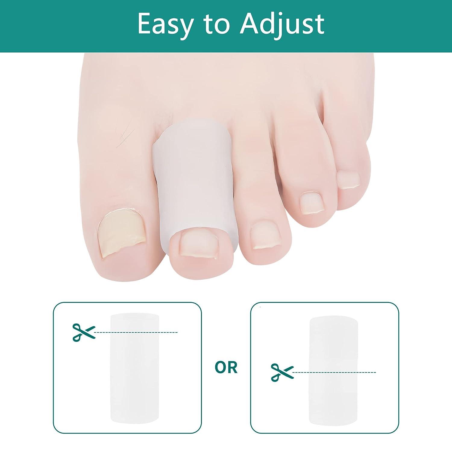 Hoogoo Gel Toe Protectors - 10 Pcs Toe Sleeves for Middle Toe Pain ...
