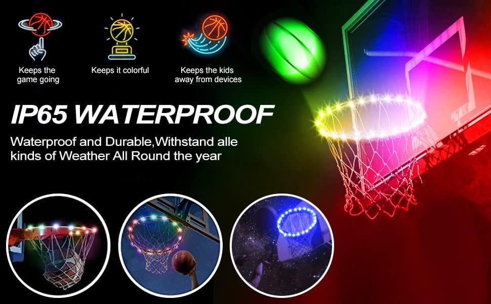 Yomais LED Basketball Hoop Lights | Remote Control | 17 Colors ...