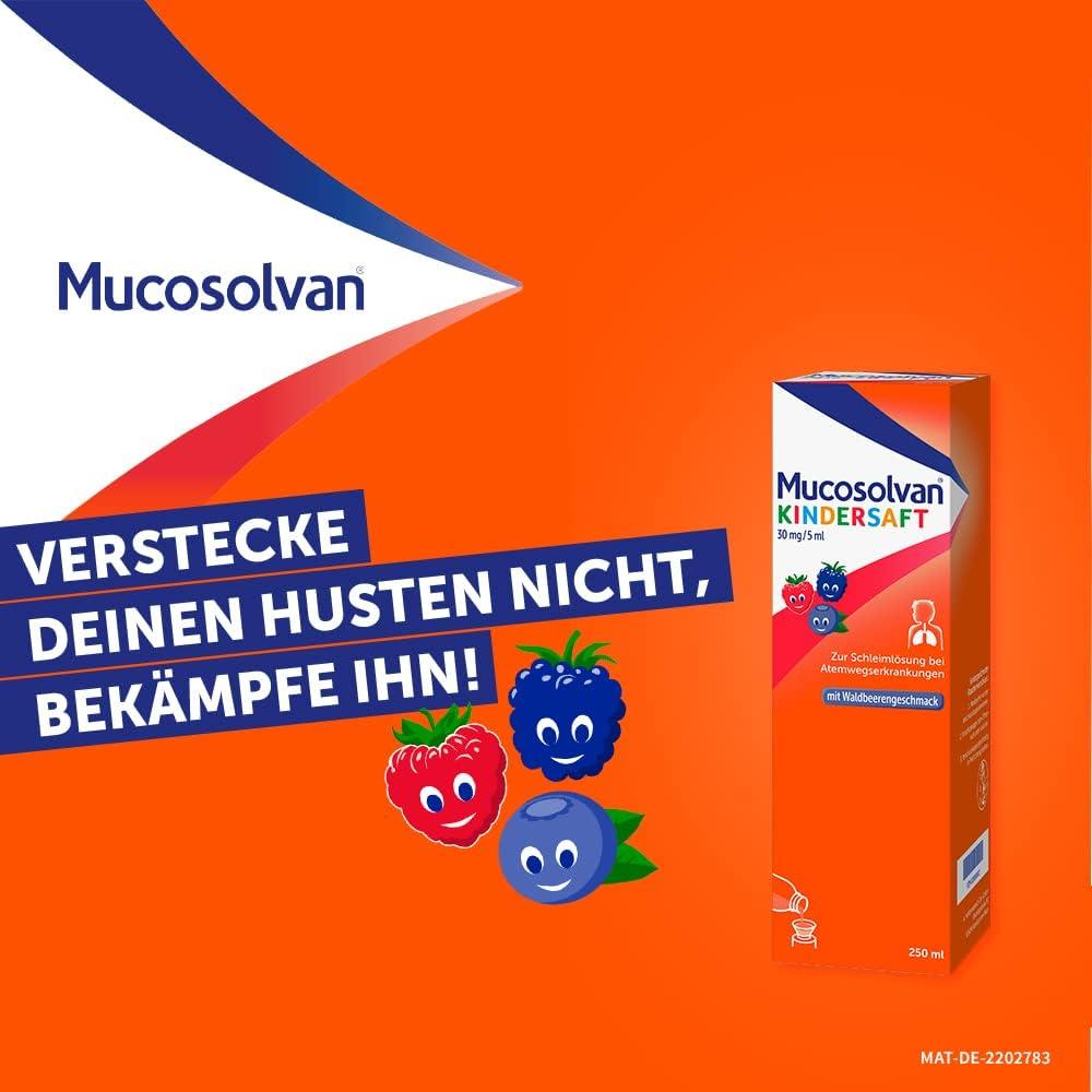 MUCOSOLVAN Children's Cough Syrup 30 mg/5 ml - Ambroxol Expectorant 250 ...