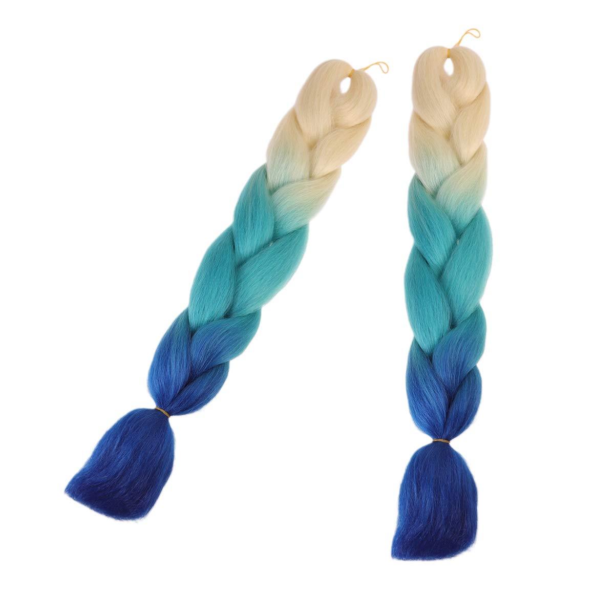 Minkissy Long Jumbo Braids - High-Temperature Color Gradient Synthetic ...