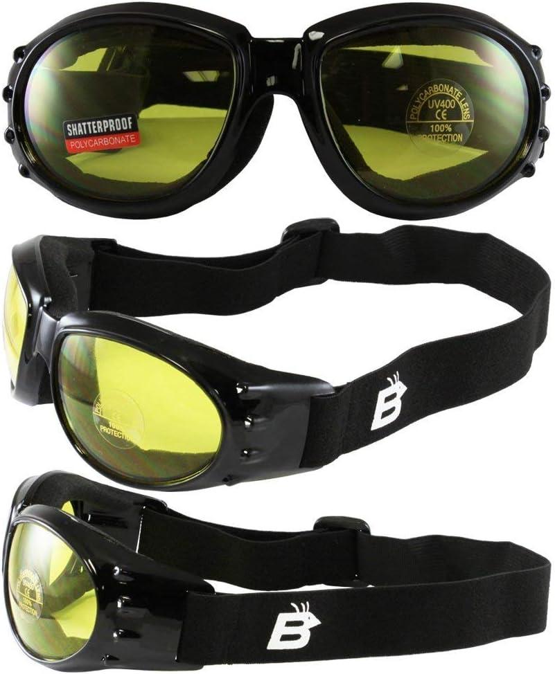 Two Pairs Birdz Bald Eagles Motorcycle Goggles - Glossy Black Frame ...